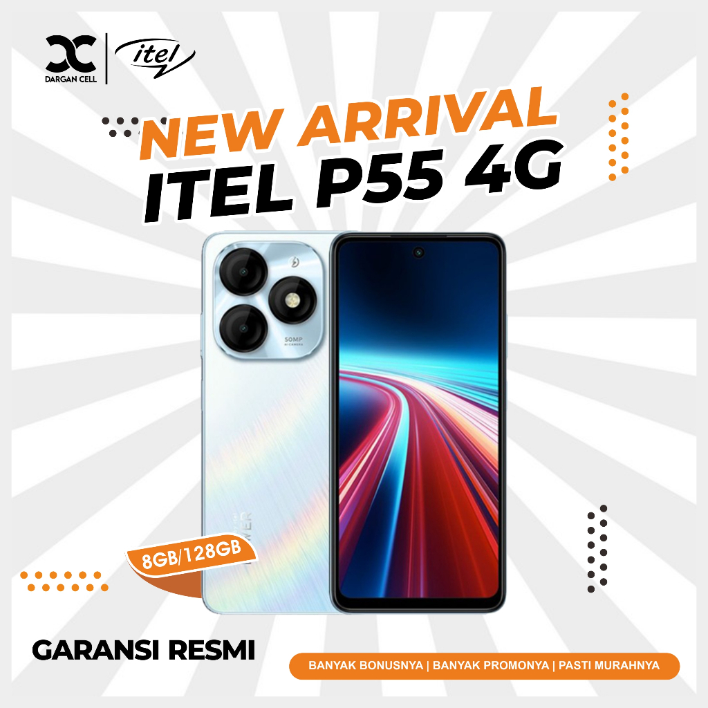Jual ITEL P55 4G 8GB/128GB GARANSI RESMI | Shopee Indonesia