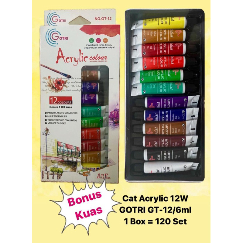 Jual Vtec Cat Acrylic Vtec 6Ml 12 Warna VT-612 VT612 Cat Arilic V-TEC ...