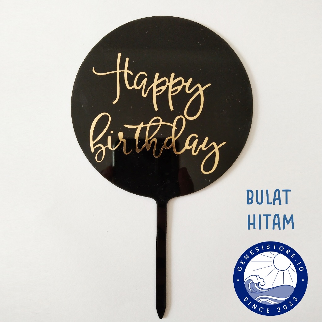 Jual CAKE TOPPER AKRILIK KOLEKSI HAPPY BIRTHDAY / tusukan kue ulang ...