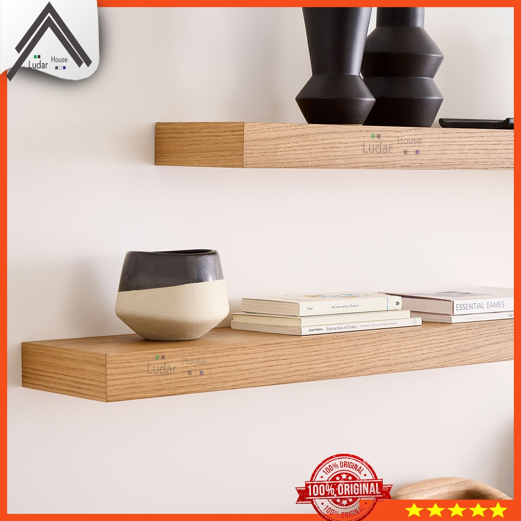Jual Rak Ambalan Papan Dinding Kayu ukuran 40 X 15 X 4 CM Floating ...