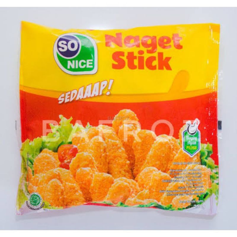 Jual So Nice Sedaap NUGGET STICK 500gr Naget Ayam Stik SoNice 500 gr | Shopee Indonesia