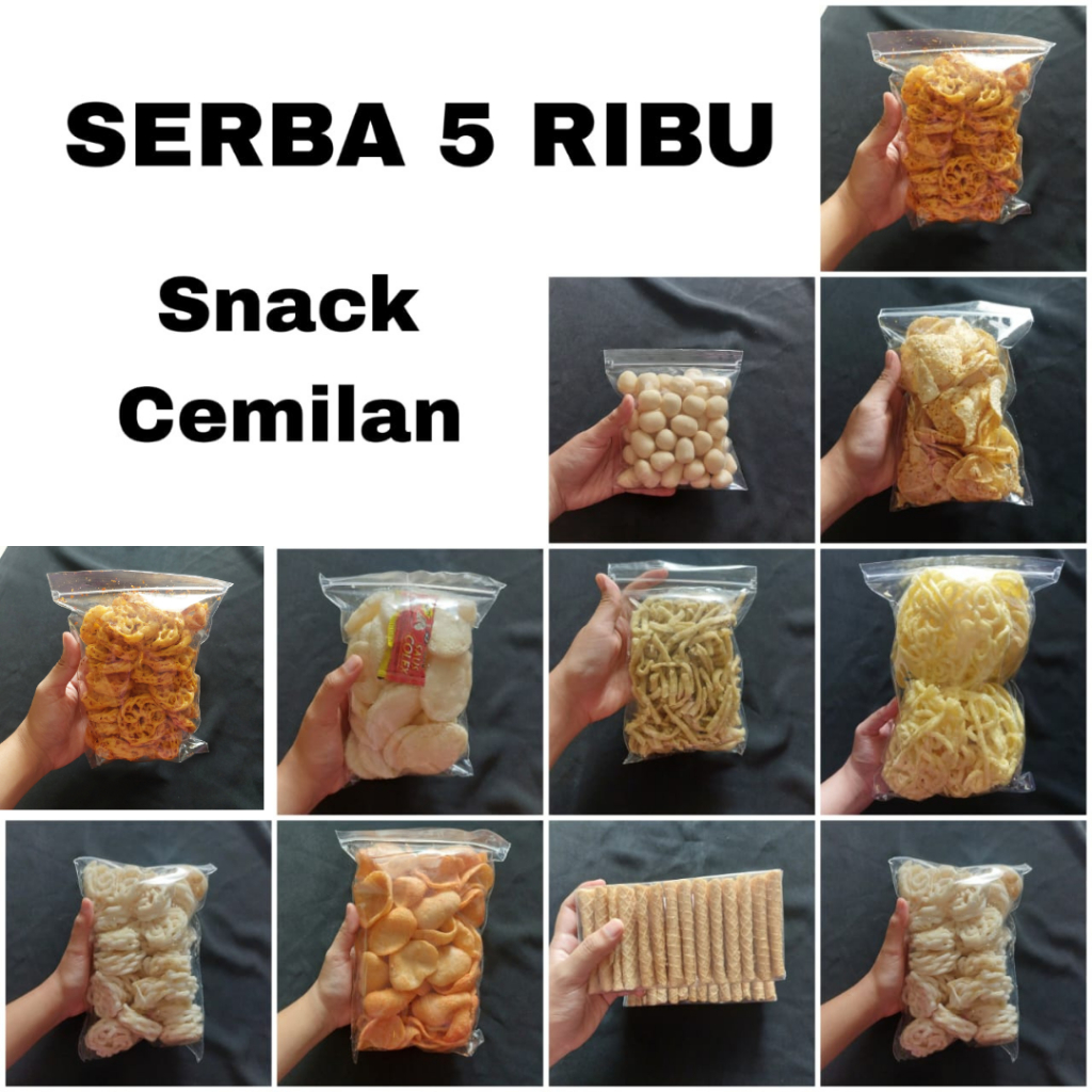Jual Snack Cemilan Serba 5 ribu Camilan Makanan Ringan Murah 5 RIBU ...