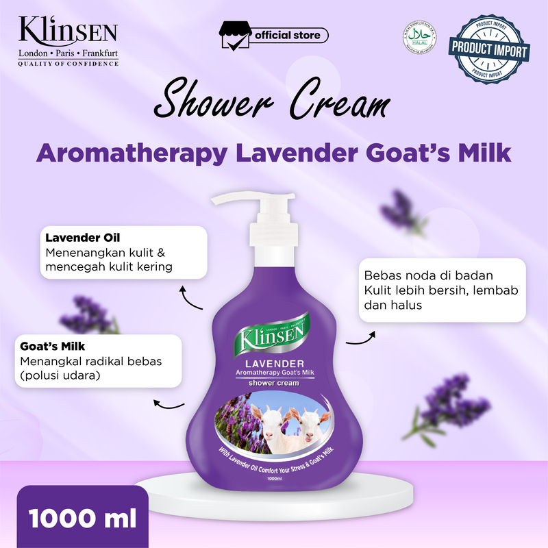Jual Sabun Mandi Cair Klinsen Shower Cream Aromatherapy Lavender Goat's ...