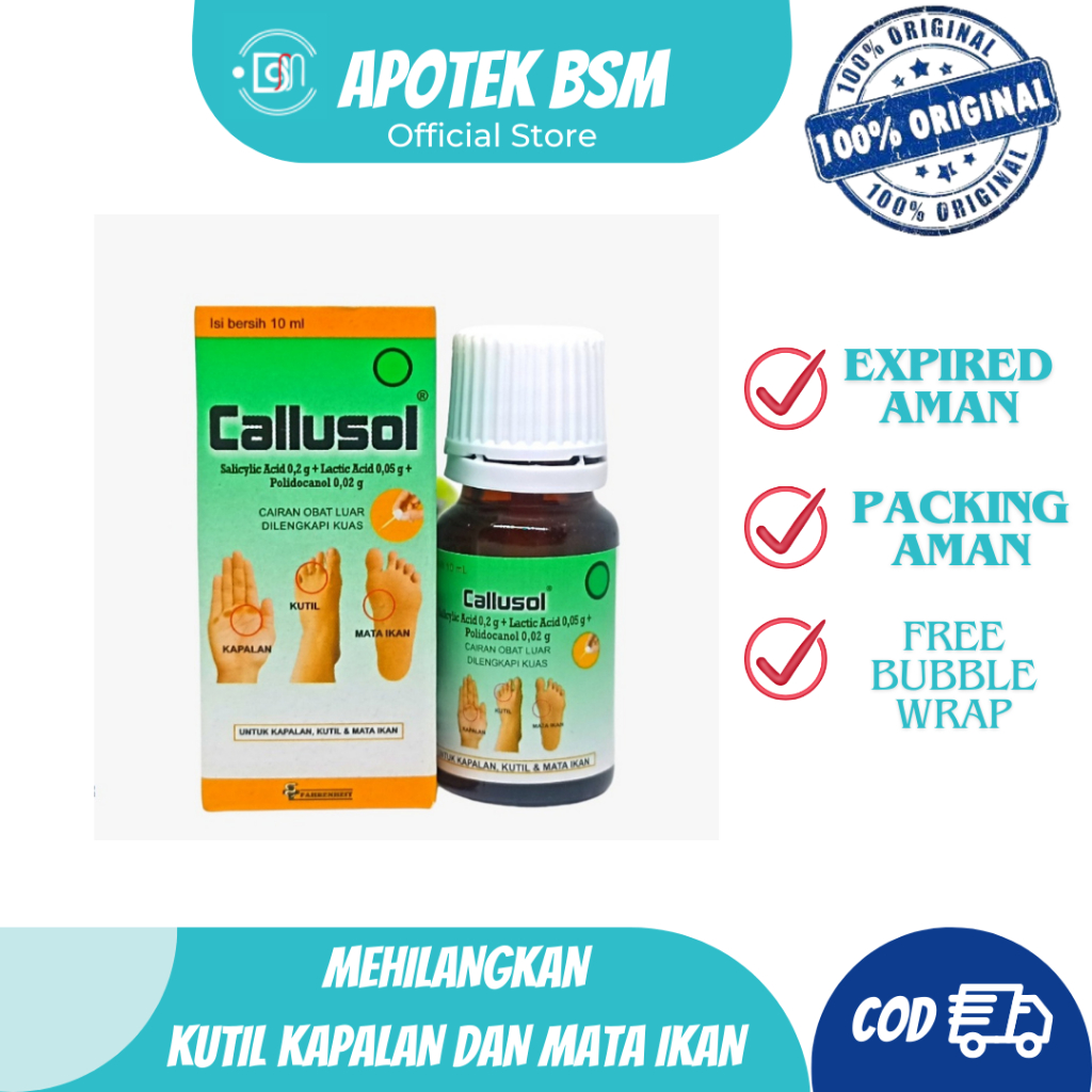 Jual Obat Kutil Mata Ikan Penebalan Kulit Kapalan Callusol 10ml ...