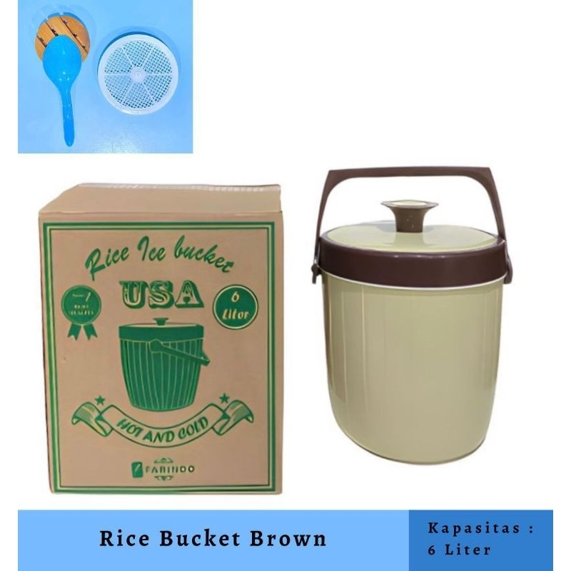 Jual TERMOS NASI 6 LITER - Termos Es / Rice Bucket / Ice Bucket 6L rice ...
