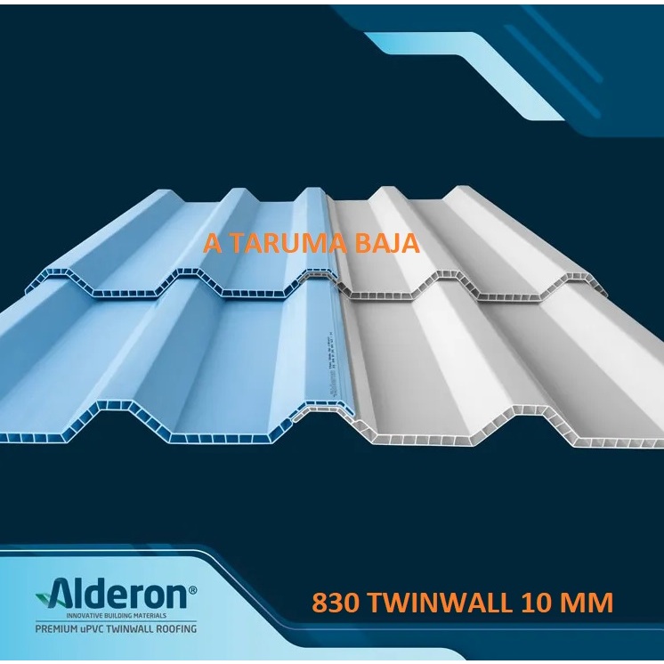 Jual (BUKAN DIKIRIM KURIR SHOPEE), Alderon830 Twinwall Roofing uPVC, Atap Alderon 830 Putih dan ...