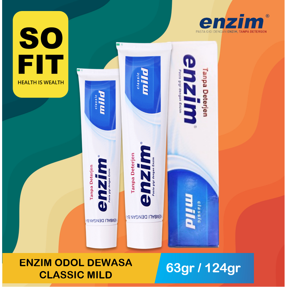 Jual Enzim Odol Classic Mild 63gr & 124gr - Enzym Toothpaste - Enjim ...
