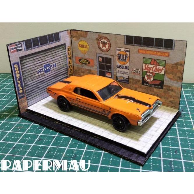 Jual DIY Papercraft Diorama Mini Garage Garasi Minatur Kerajinan Kertas ...