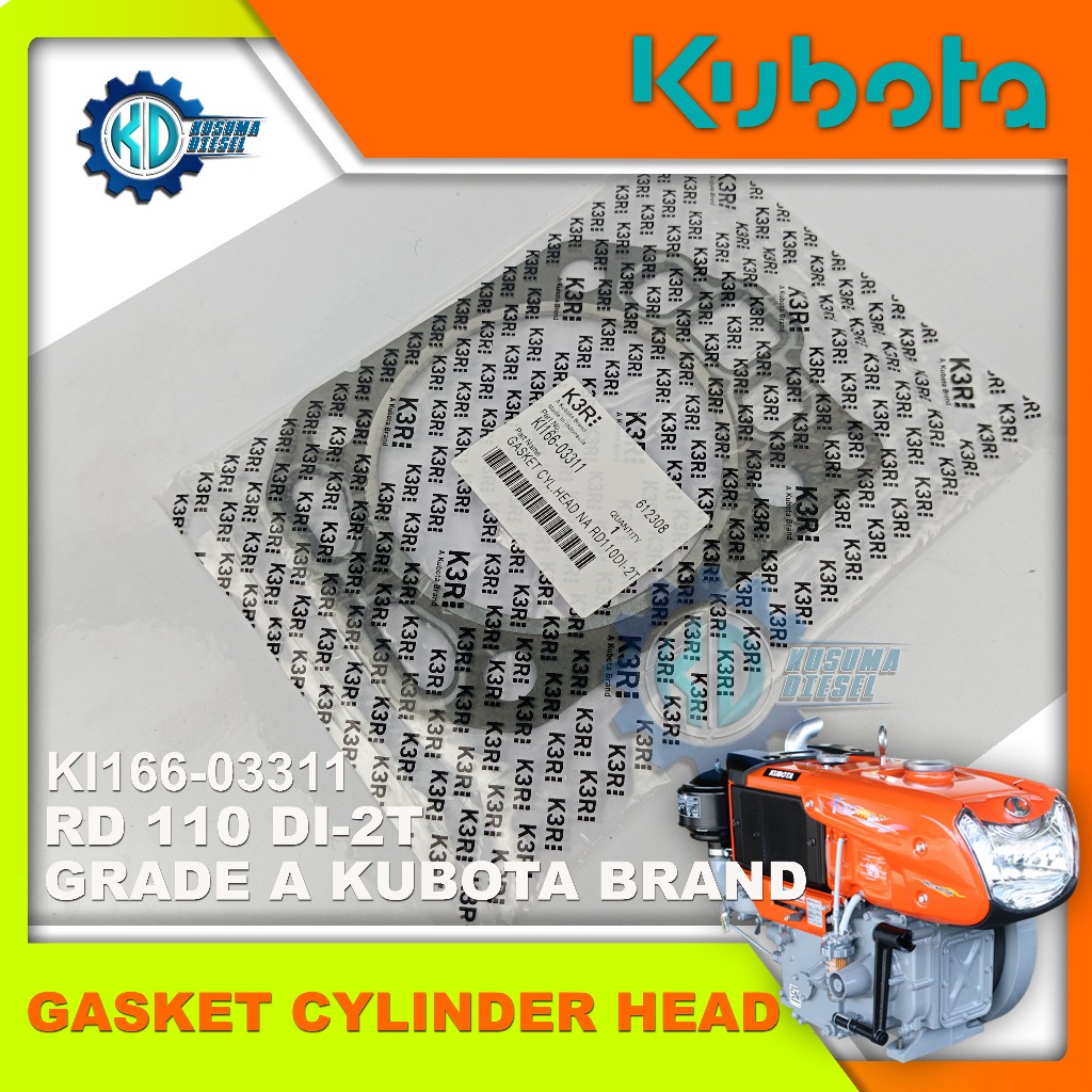Jual GASKET CYLINDER HEAD RD 110 DI-2T K3R - KUBOTA - PACKING HEAD ...