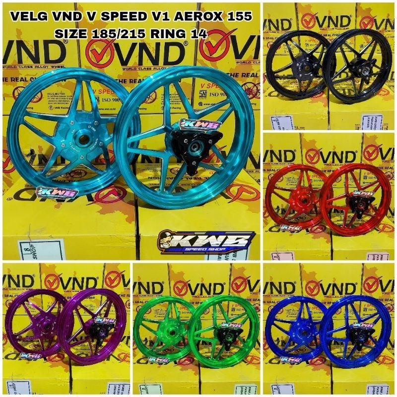 Jual Velg VND V Speed yamaha aerox 155 ukuran 185/215 Ring 14 model X1R king speed bintang velg ...