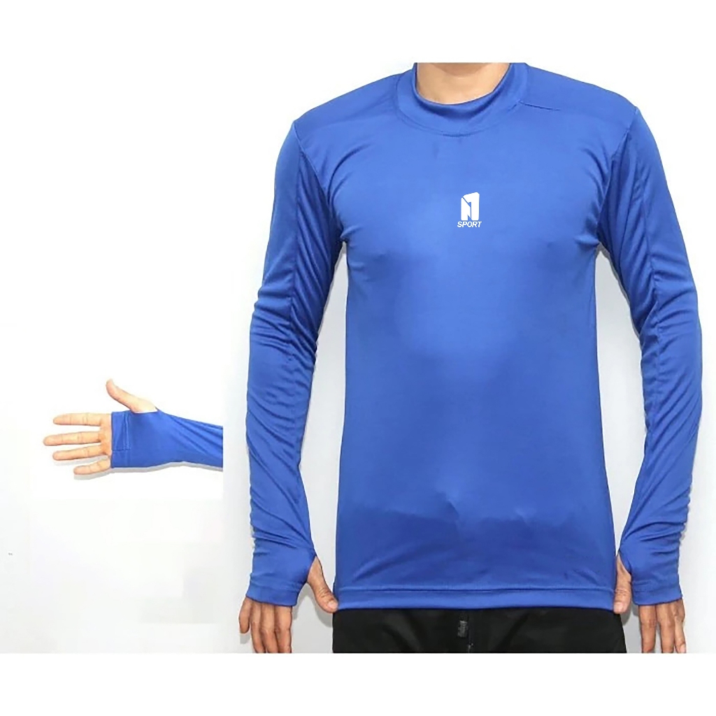 Jual NJSTORE Manset Baju Olahraga Lengan Panjang Pria Wanita Baselayer ...