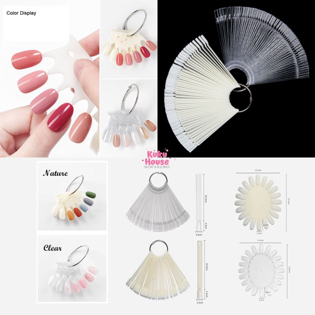 Jual SALE 50pcs Color chart ring display kuku nail art kutek gel / ring ...