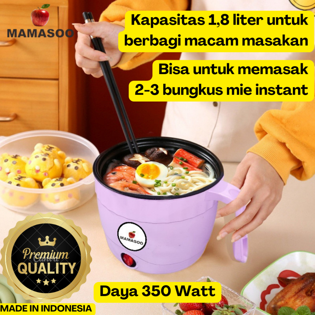 Jual MAMASOO Panci Listrik Serbaguna Kapasitas 1,8 Liter Hemat Listrik ...