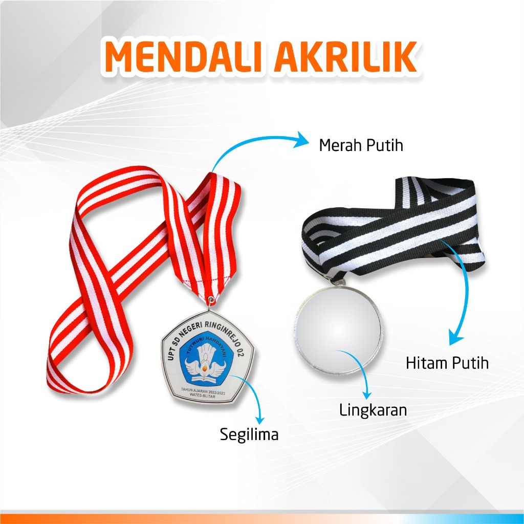 Jual MEDALI AKRILIK CUSTOM / MEDALI KELULUSAN WISUDA CUSTOM / KADO ...
