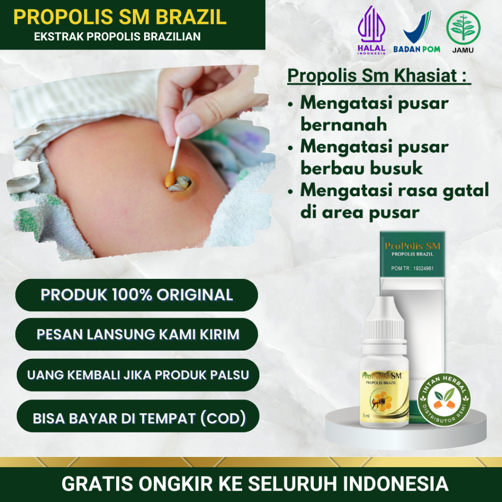Jual Propolis SM - Obat Tali Pusar Berair, Tali Pusar Bernanah, Infeksi ...