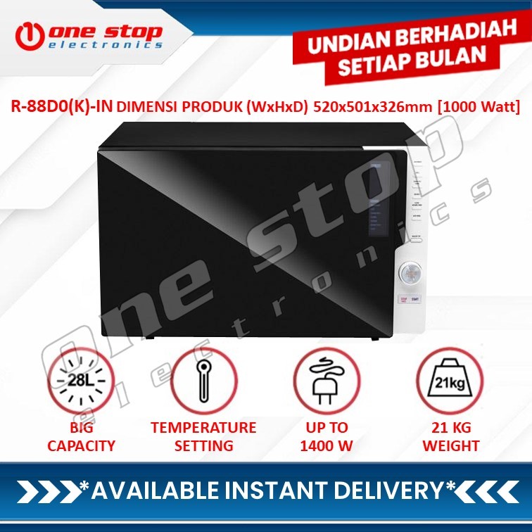 Jual SHARP R-88D0(K)-IN / R-88DO(K)-IN Microwave Oven 3 In 1 Function ...