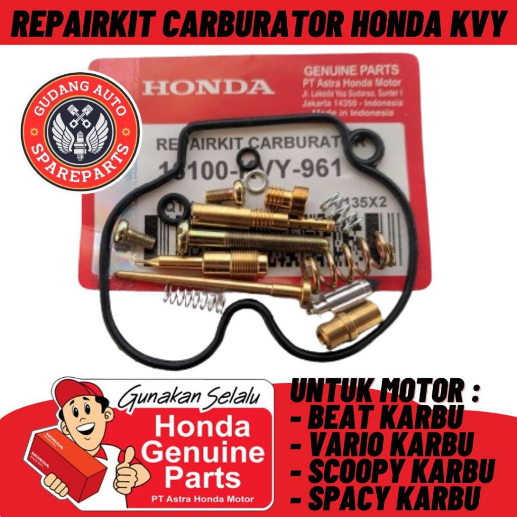 Jual ORIGINAL AHM REPAIR KIT KARBURATOR HONDA BEAT VARIO SCOOPY SPACY ...
