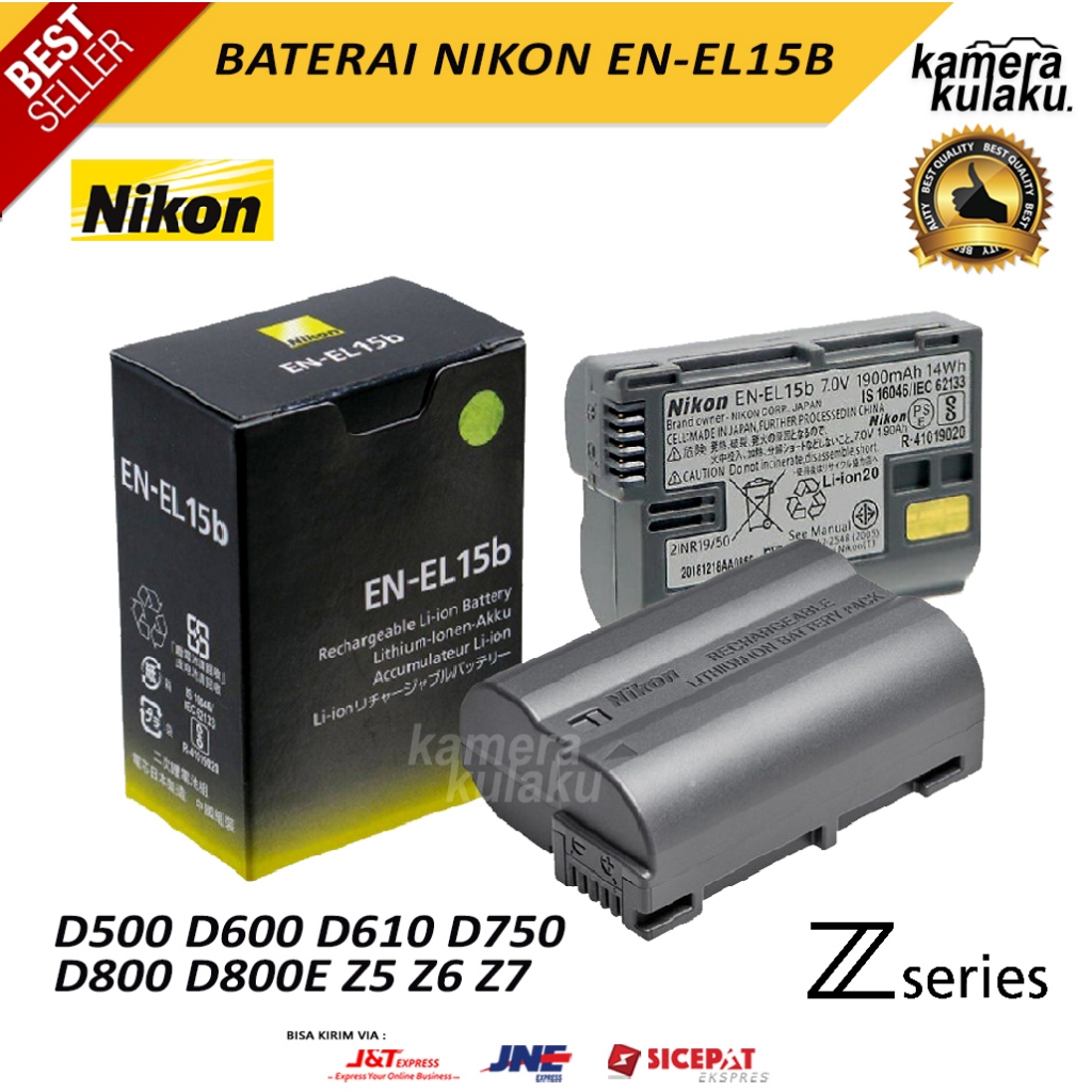 Jual Battery/Baterai Nikon EN-EL15B for Nikon Z6, Z7, Z5, D850, D810 | Shopee Indonesia