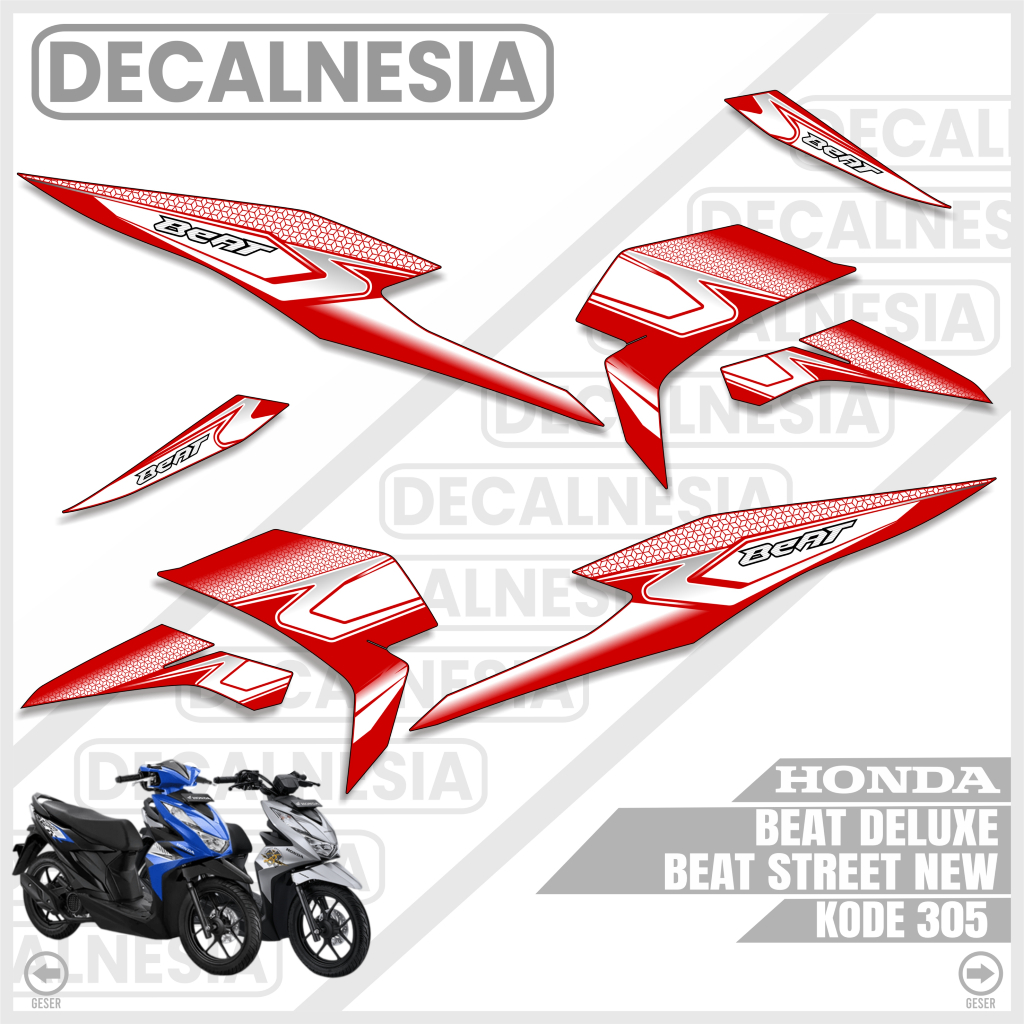 Jual Stiker Striping Beat Deluxe CBS ISS Street New 2021 2022 2023 2024 ...