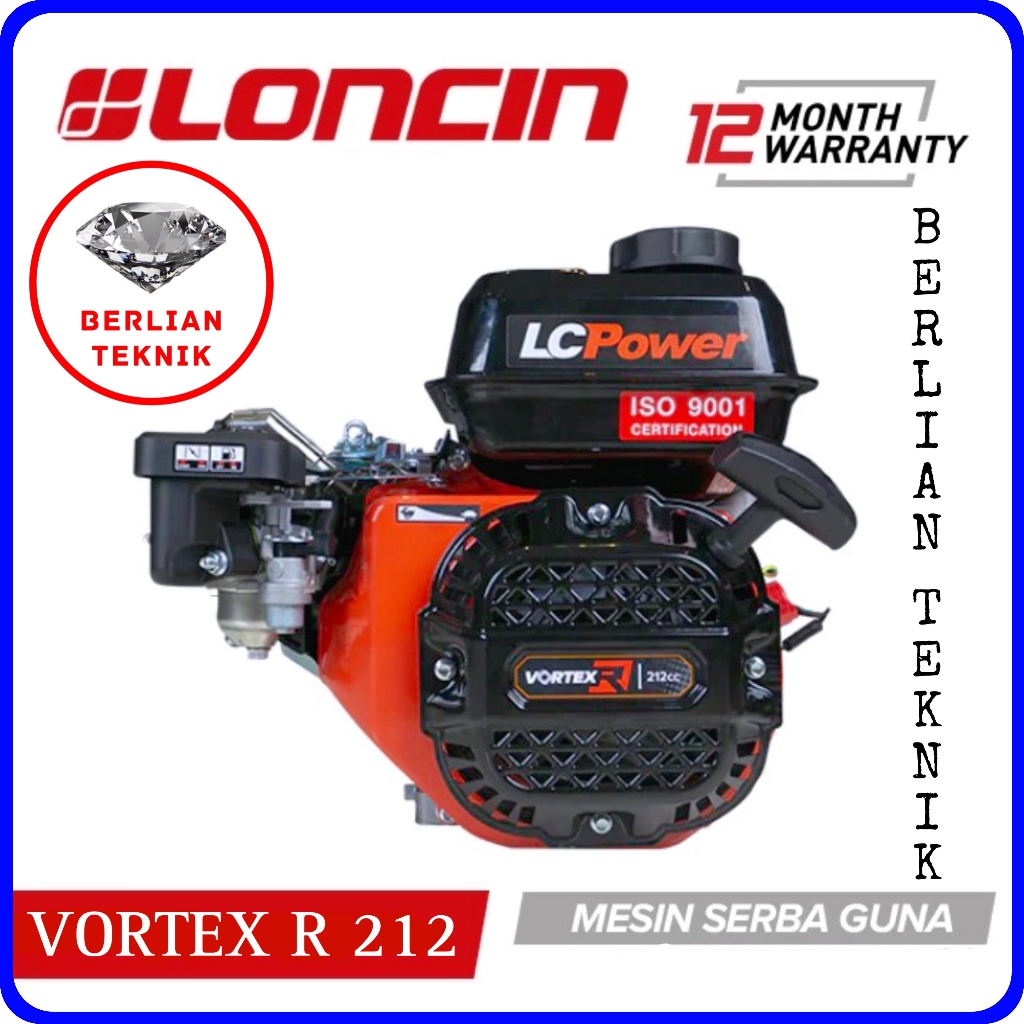Jual Mesin Penggerak Bensin Engine Gasoline Loncin LC Power Vortex R 212 / 7 HP | Shopee Indonesia