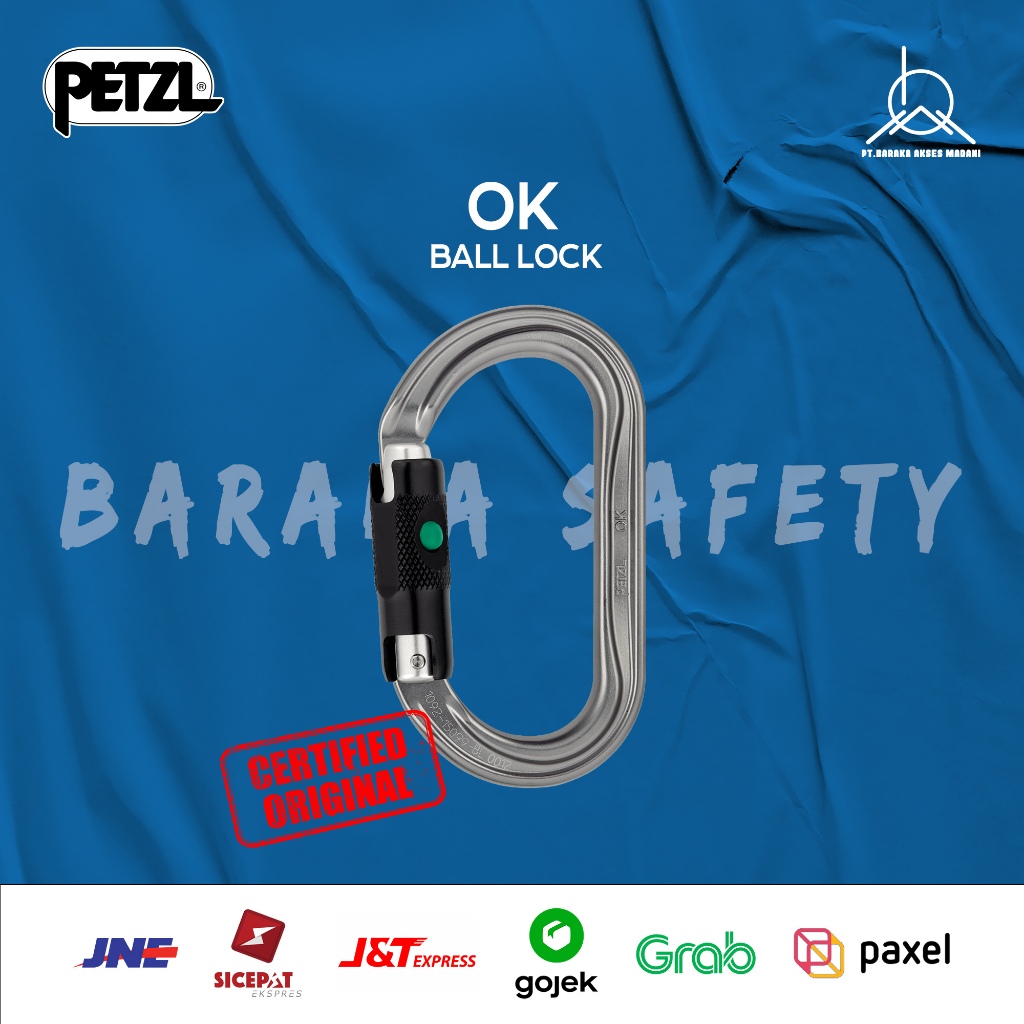 Jual PETZL OK BALL LOCK Lightweight Oval Carabiner for Professional ...