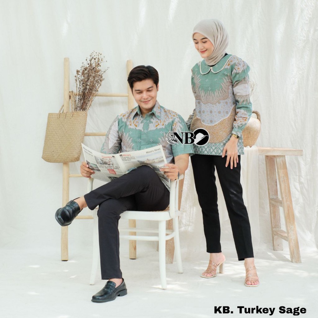 Jual Baju batik couple atasan blouse wanita dan kemeja pria lengan ...