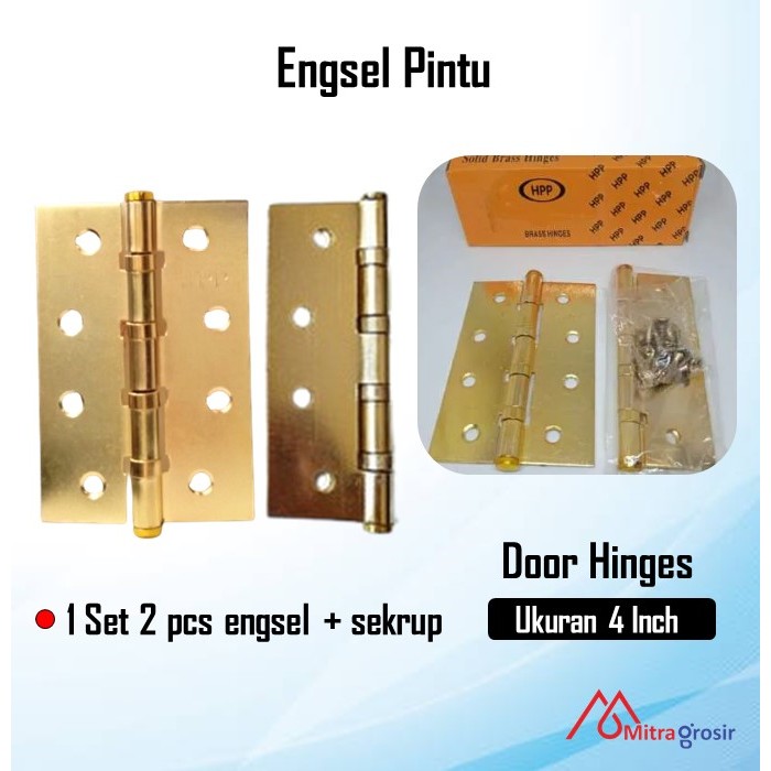 Jual Engsel Pintu Jendela 4 " inch x 2,5" Inchi 6,5 Cm x 9,5 Cm Tebal 1 ...