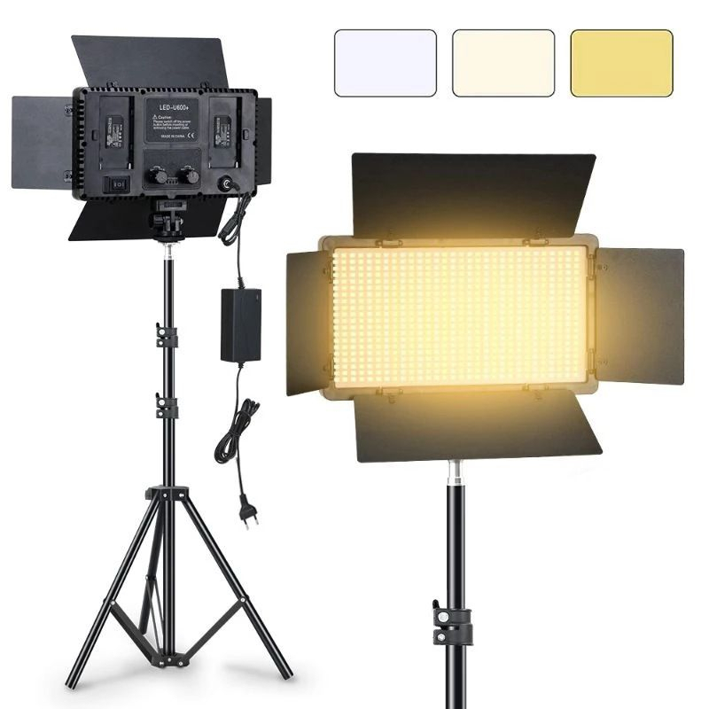 Jual Lampu Foto LED Lampu Lighting Lampu Sorot Lighting Studio + Tripod Lampu Konten Kreator ...