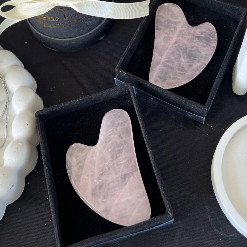 Jual Gua Sha Rose Quartz Stone - Asli Batu Kristal | Shopee Indonesia