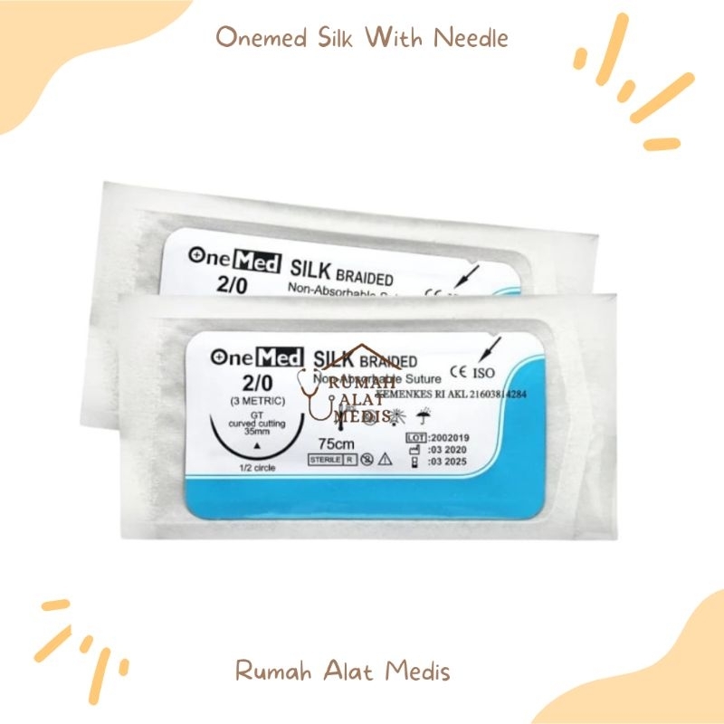 Jual Ecer Silk Onemed With Needle 2/0 3/0 / Benang Silk Dengan Jarum ...
