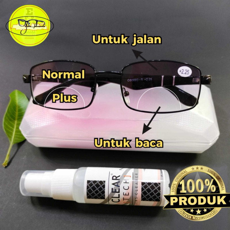 Jual Kacamata plus jalan baca dobel fokus warna gradasi multi focal ...