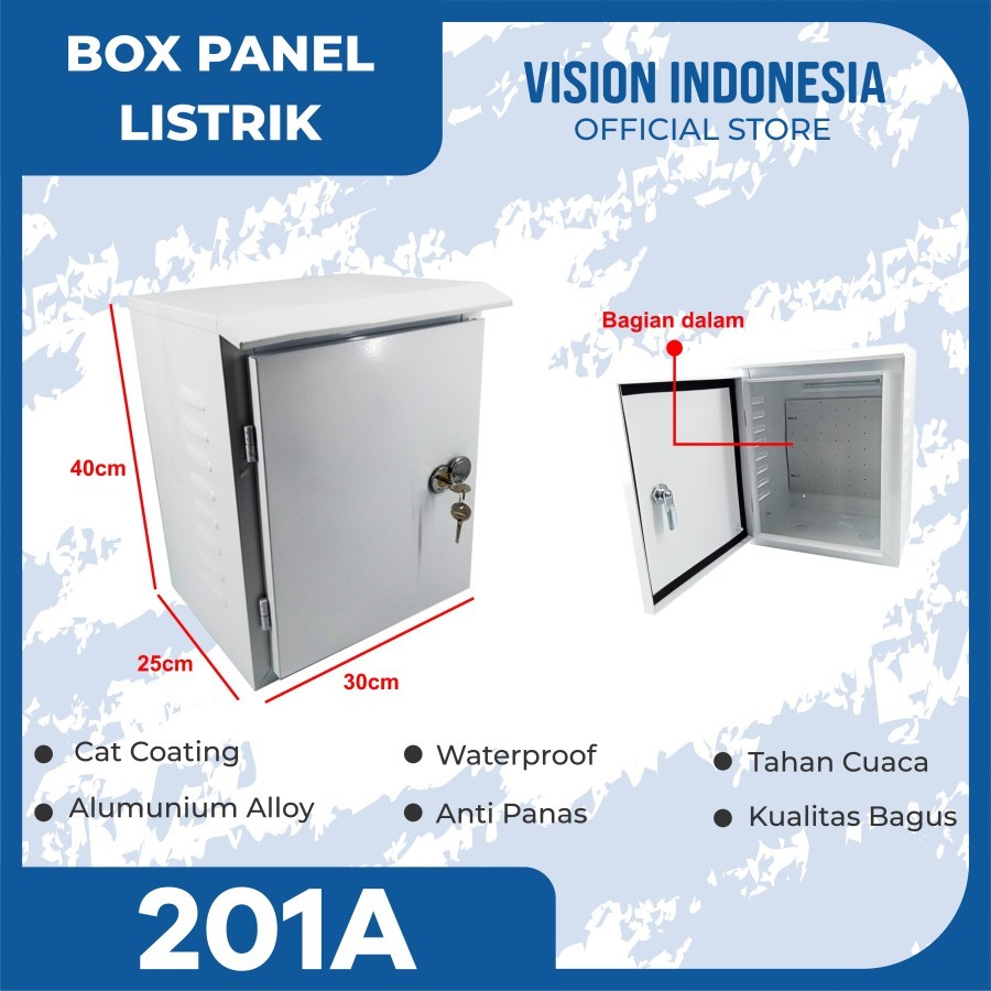 Jual Box Panel Listrik Outdoor 201A || Waterproof ( 40 x 30 x 25cm ...