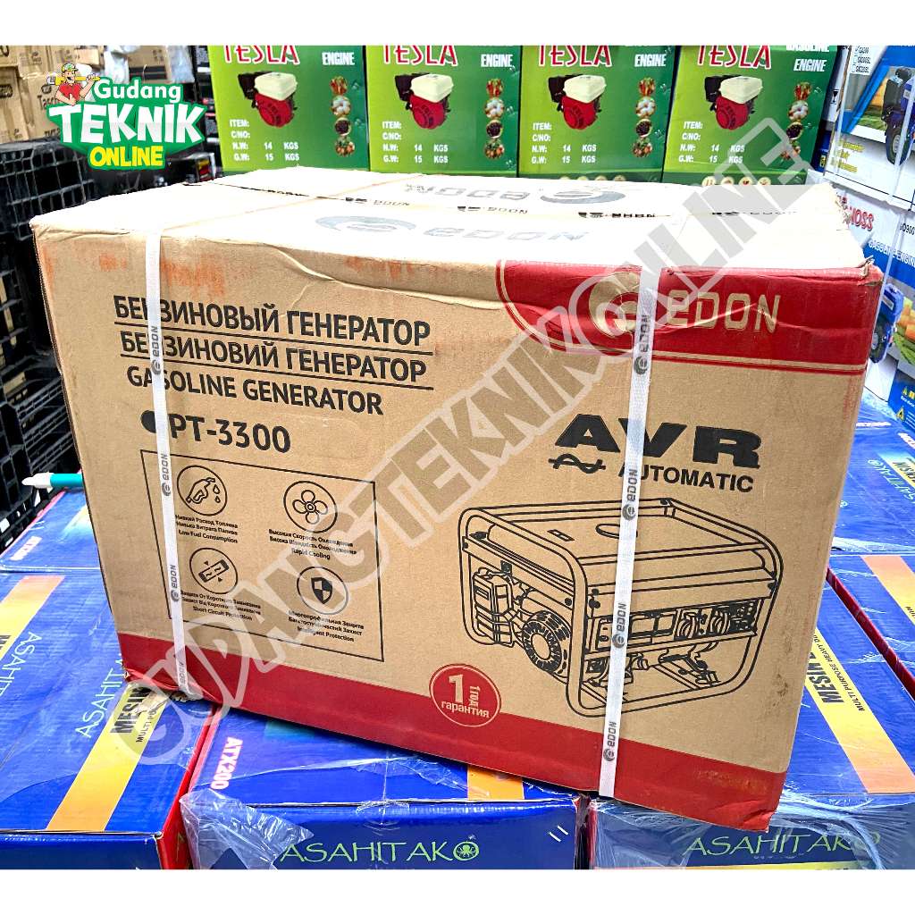 Jual EDON Genset 3000W EDON PT-3300 PT-3300L Manual Starter AVR / Power Generator Listrik 3000 ...