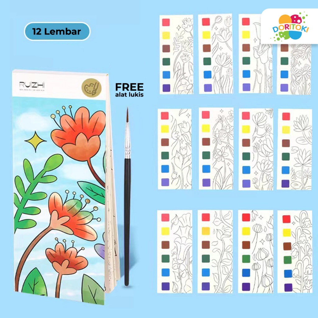 Jual Doritoki 1 Set Alat Lukis Paket Melukis Anak Crayon Alat Gambar ...