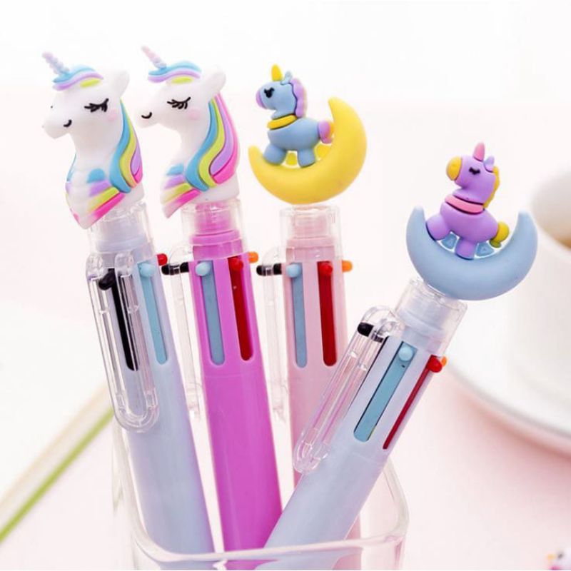 Jual Pena Karakter Mekanik 6 Warna Unicorn Full Moon Pulpen Karakter ...