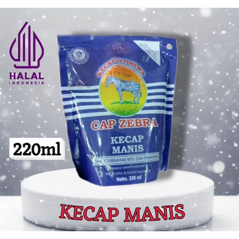 Jual kecap manis cap zebra 220ml x24pcs(dus/karton) | Shopee Indonesia