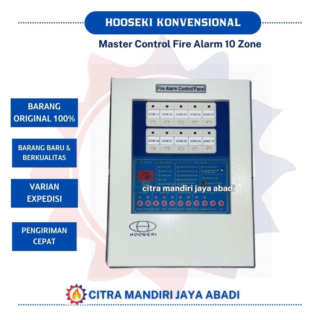 Jual Hooseki Fire Alarm Control Panel MCFA 10 Zone Zona HS-10L Original | Shopee Indonesia