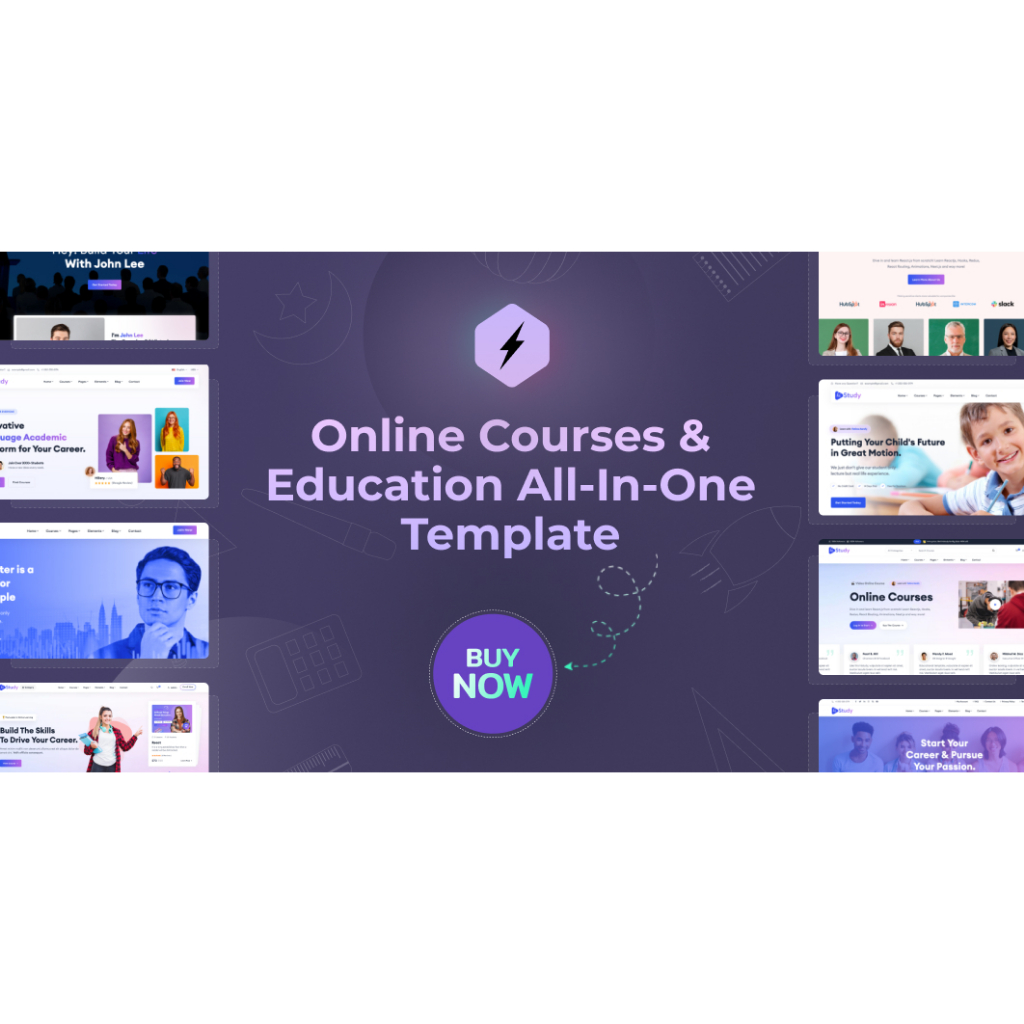 Jual HiStudy v1.1 - Education LMS Online Course HTML Web Template ...