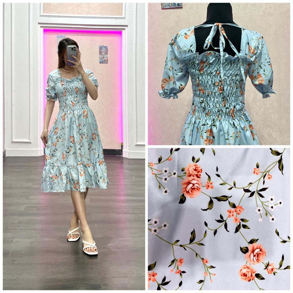 Jual RD FASHION - SMOCKED DRESS / Gaun musim panas kasual baru Lengan ...