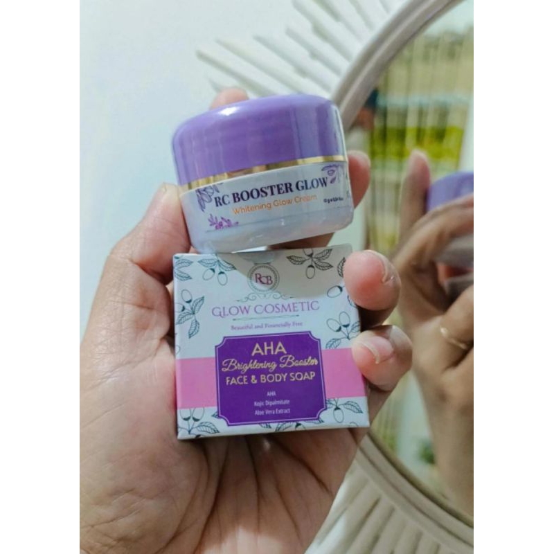 Jual paket hemat RCB BOOSTER GLOW (cream RCB kemasan ping +sabun batang ...
