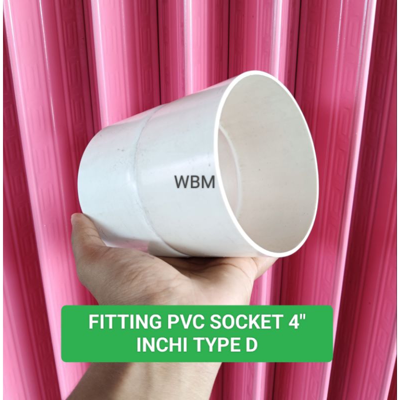 Jual Fitting pipa pvc Socket/ sok 4" inchi type D sambungan pipa ...