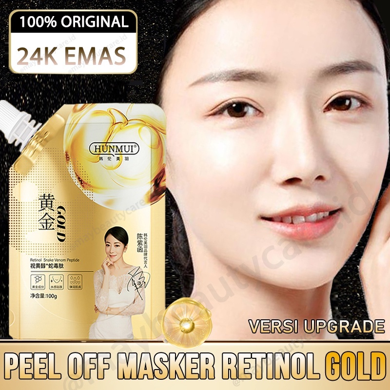 Jual Retinol Masker Gold Peel Off Masker Anti Aging Collagen Dan Flek ...