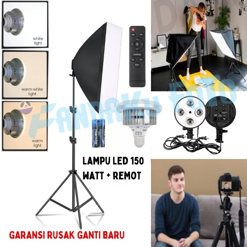 Jual lampu lighting led video light lampu studio produk ringlight besar ...