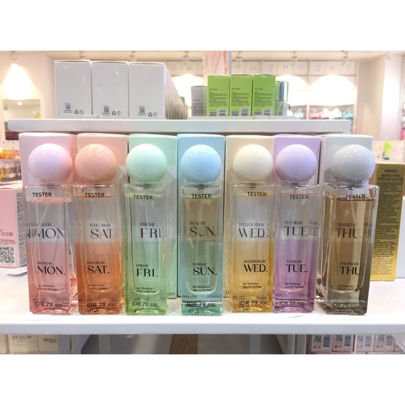 Jual Miniso Parfum New My Weekday Eau De parfum 50ml | Shopee Indonesia