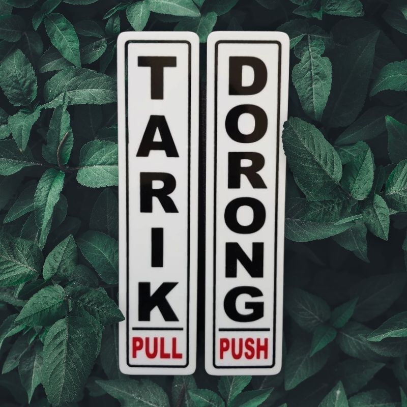 Jual Acrylic sign board plat tulisan TARIK & DORONG (harga sepasang ...