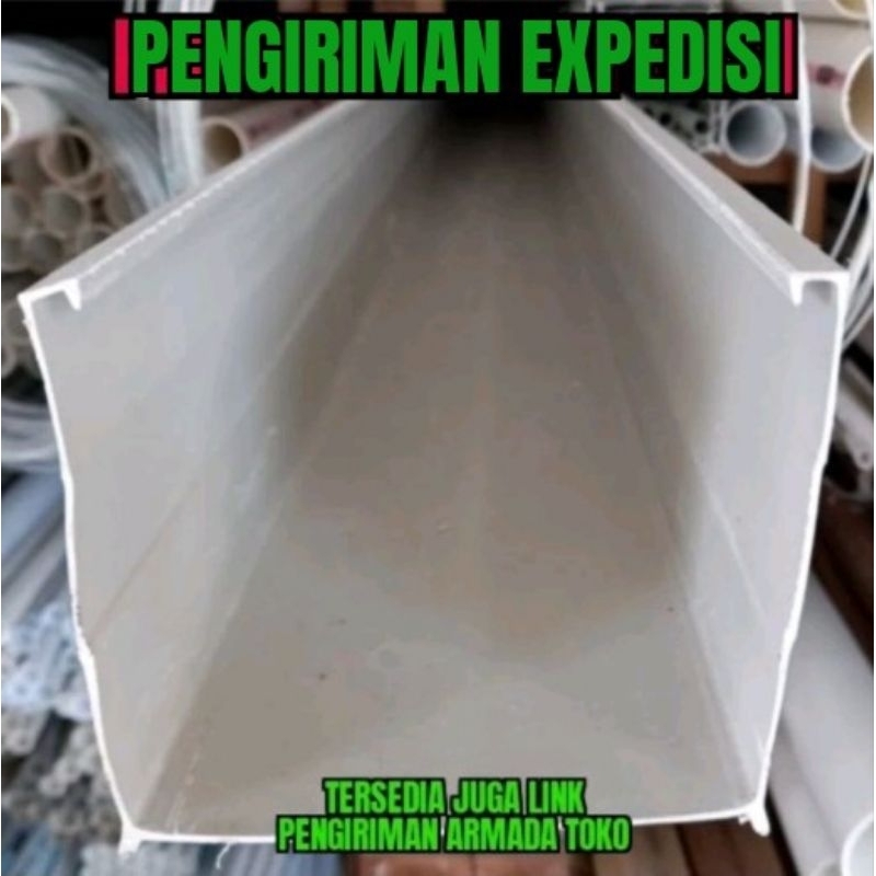 Jual EXPEDISI talang air pvc,talang air kotak pjg 4 mtr merek aqualon ...