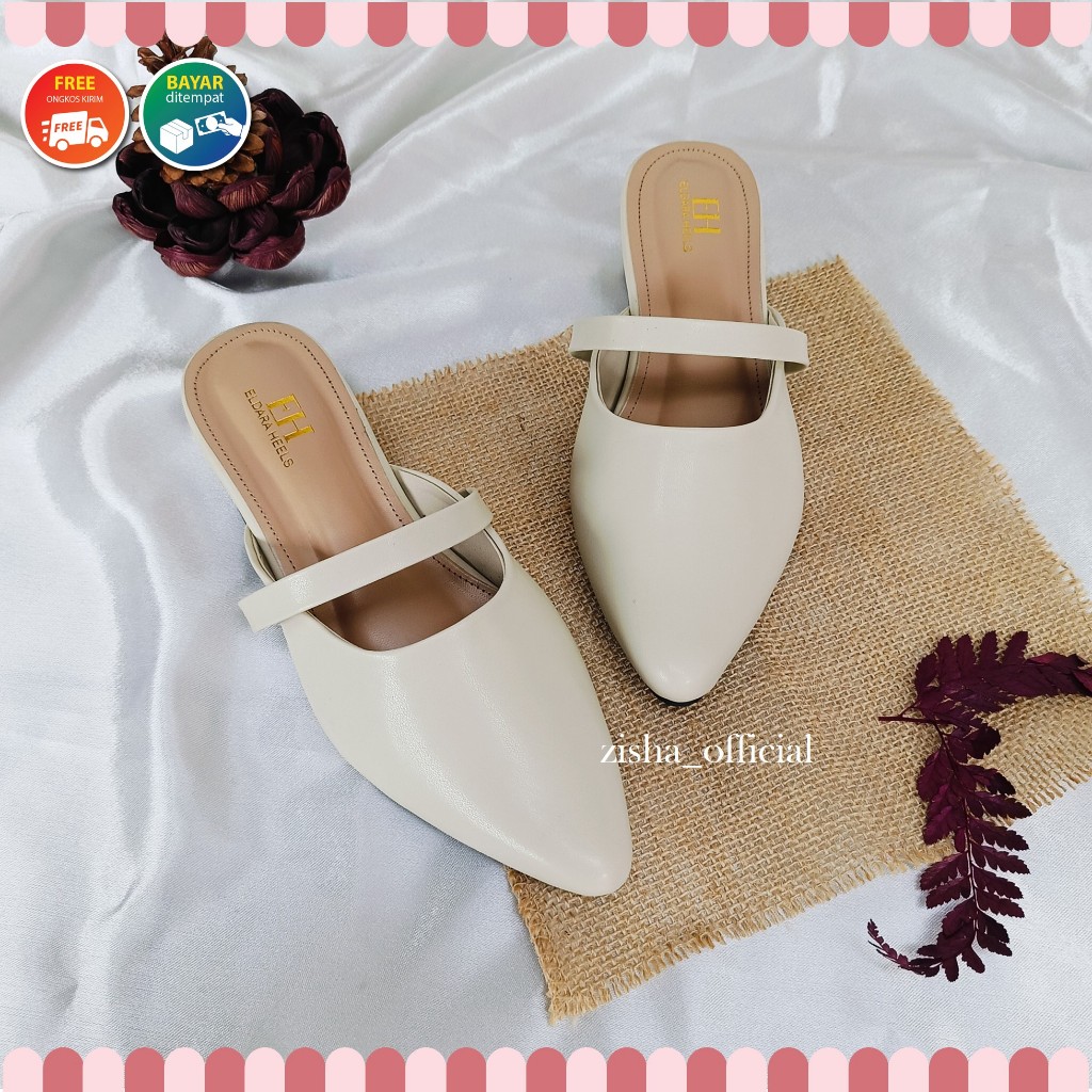 Jual Eldara Heels Cassandra Cream Sepatu Heels Wanita 3 Cm | Shopee ...