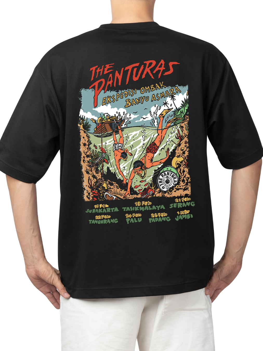 Jual Rockerstar T-shirt Band The Panturas Tour Ekspedisi Ombak Banyu ...