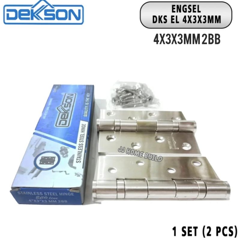 Jual Engsel Dekson 4"x3"x3mmx2BB Stainless Ecoline/Engsel Pintu 4" inch ...