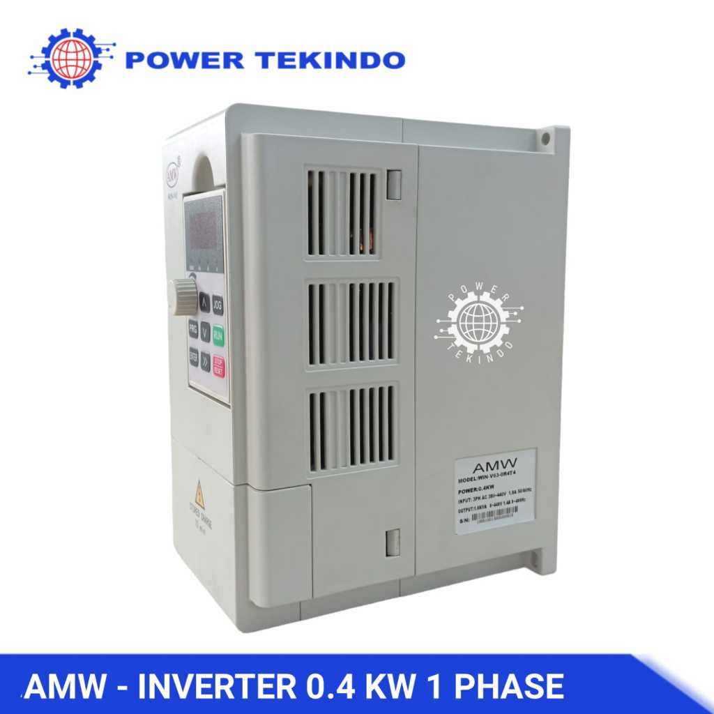Jual AMW Inverter VFD 0,4 KW 1 Phase Input 220V Output 380V 0,5 HP Variabel Frekuensi Drive ...